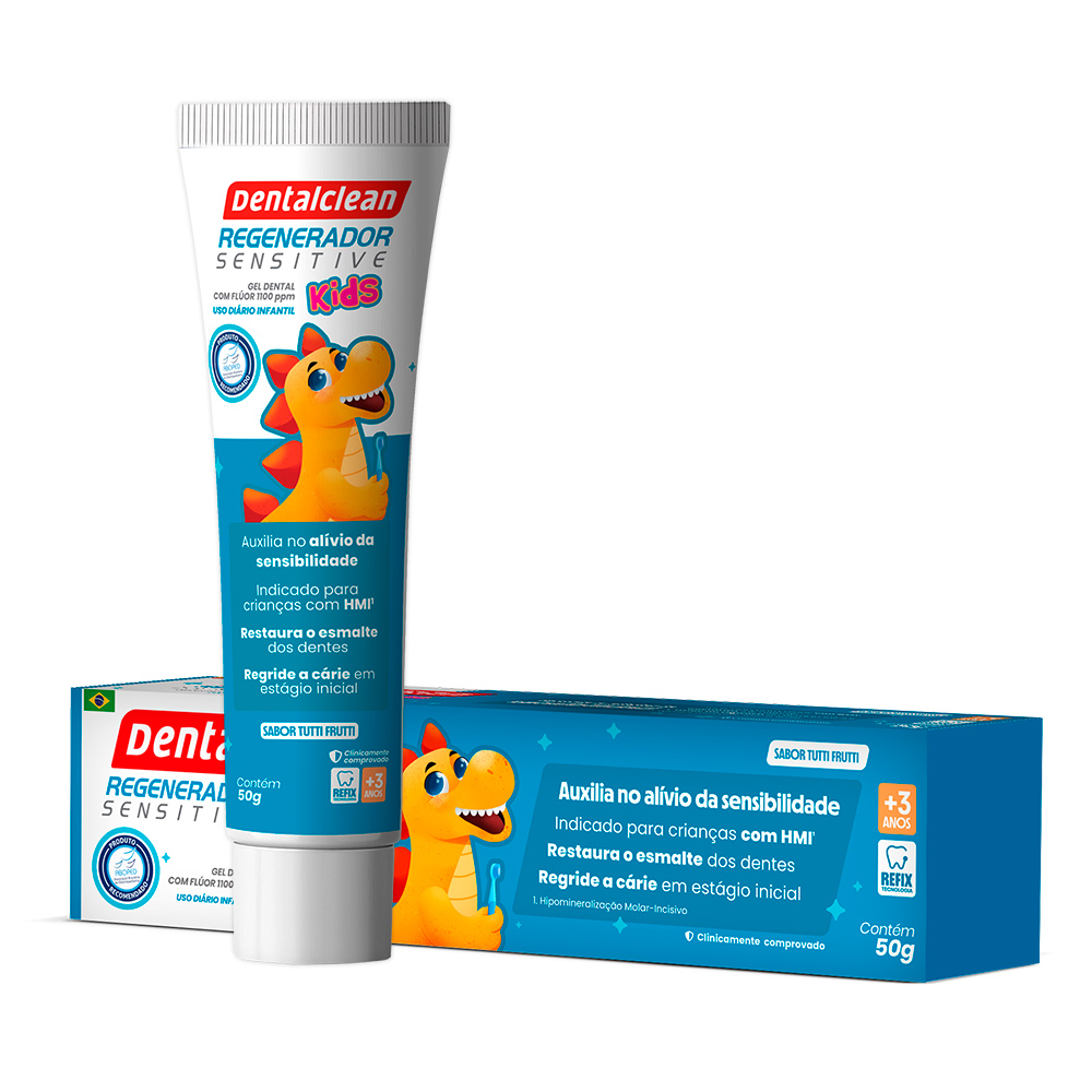 Kit 2 Pasta de Dente Infantil Gel 50g Regenerador Kids HMI Sensíveis ...